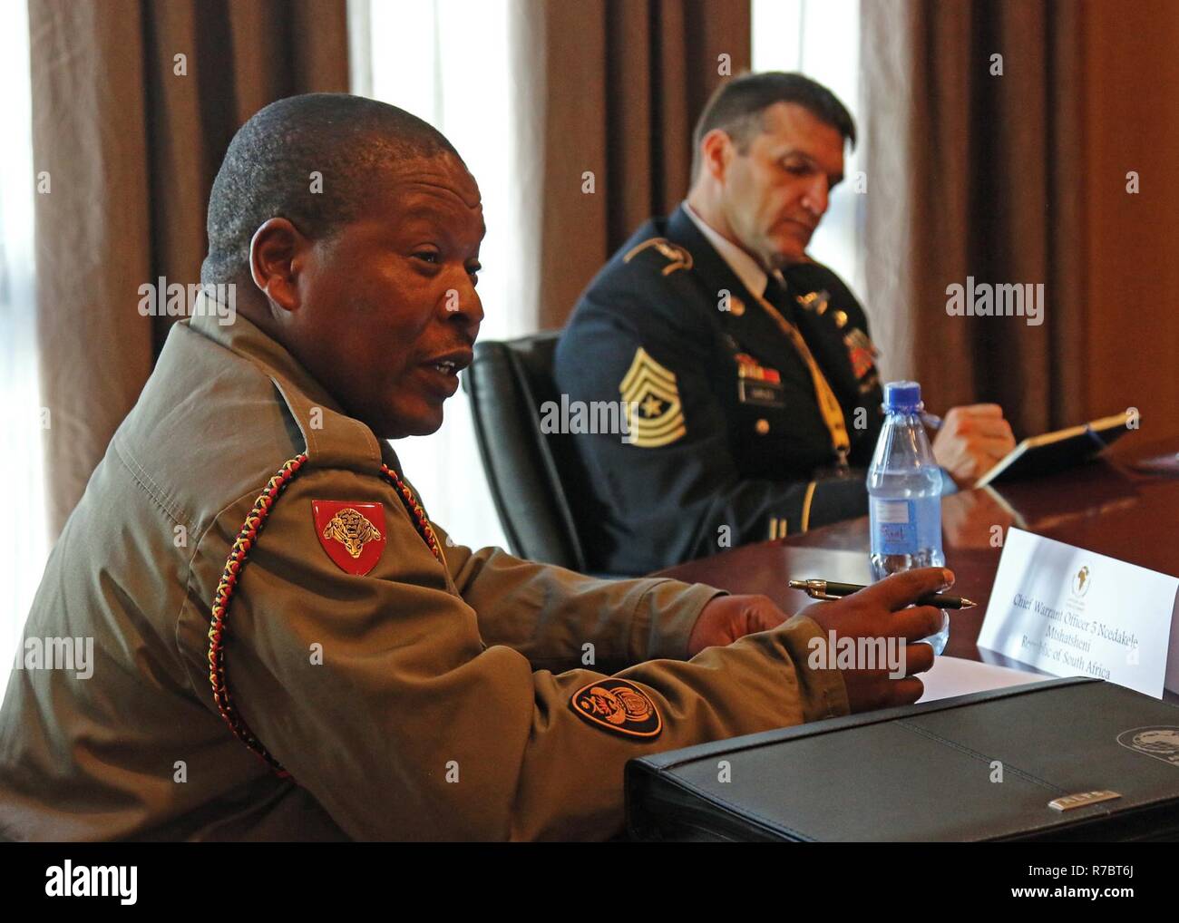 Chief Warrant Officer 5 Ncedakele Mtshatsheni, senior noncommissioned ...