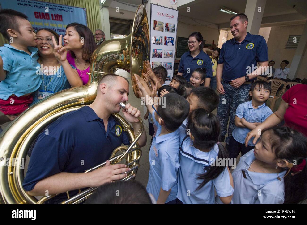 DA NANG, Vietnam (May 10, 2017) Musician 2nd Class James Brownell of ...