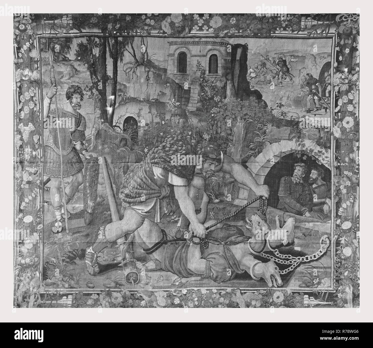 Labors of Hercules (12th): Cerberus captured by Hercules Stock Photo ...