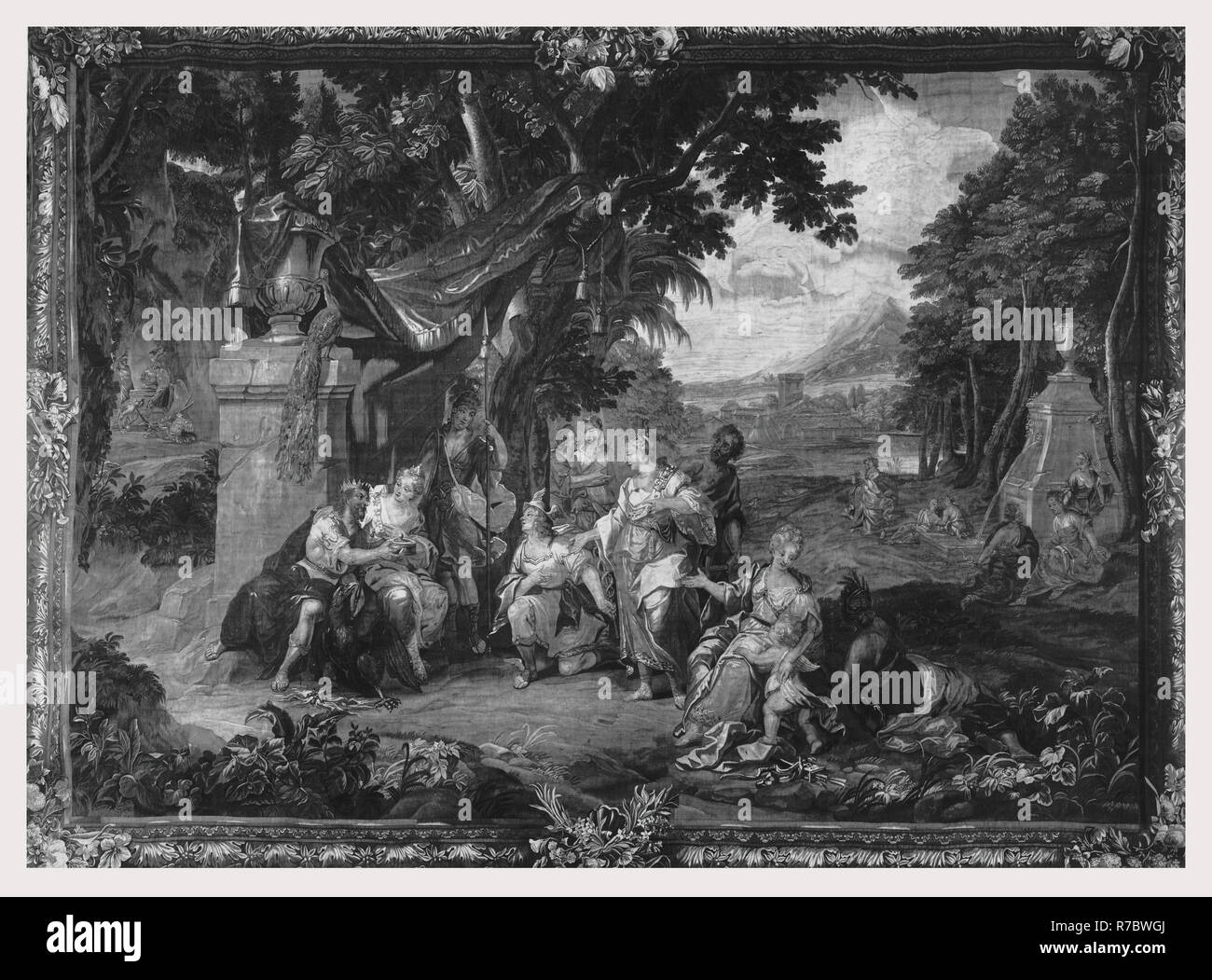 Jupiter giving box to Pandora Stock Photo - Alamy