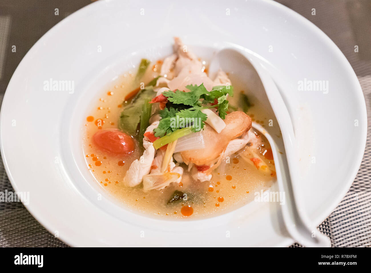 Chicken Tom yum Stock Photo - Alamy