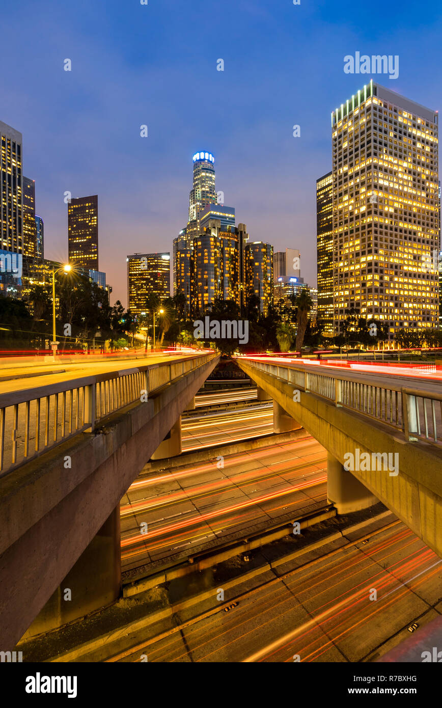 Los Angeles Downtown Sunset Stock Photo - Alamy