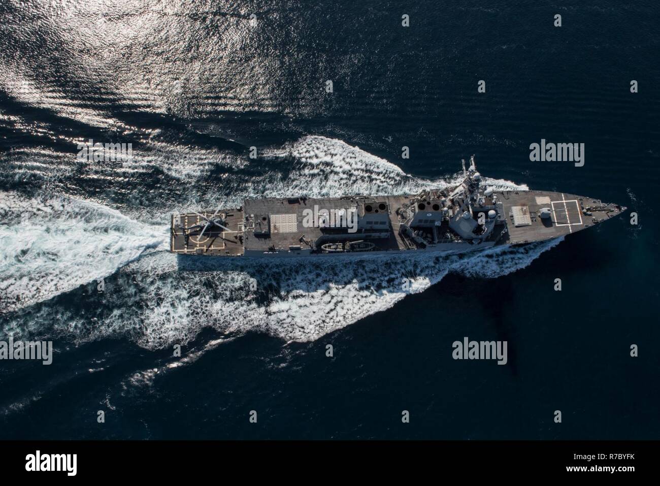 PACIFIC OCEAN (May 11, 2017) The guided-missile destroyer USS Halsey ...