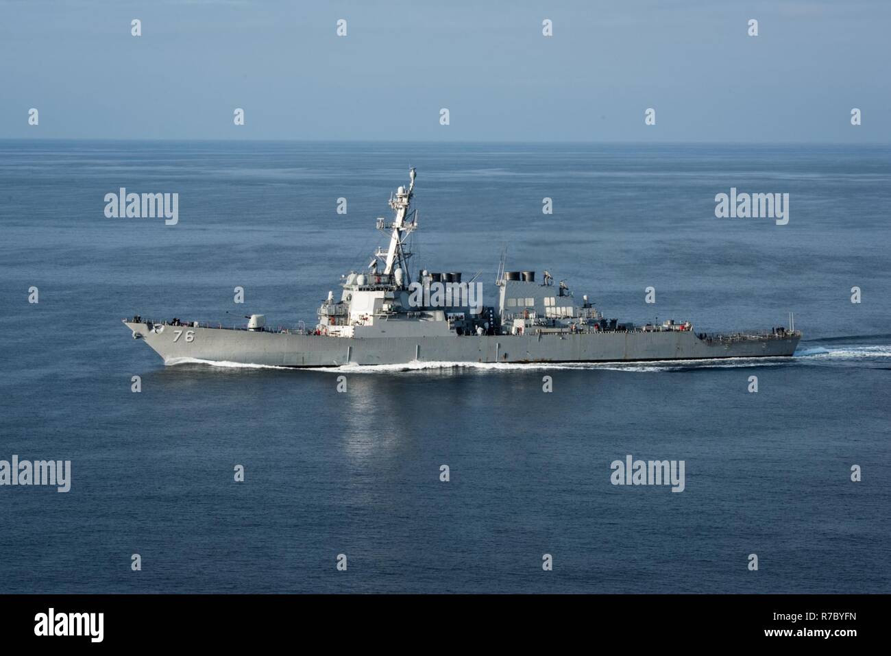 PACIFIC OCEAN (May 11, 2017) The guided-missile destroyer USS Higgins ...