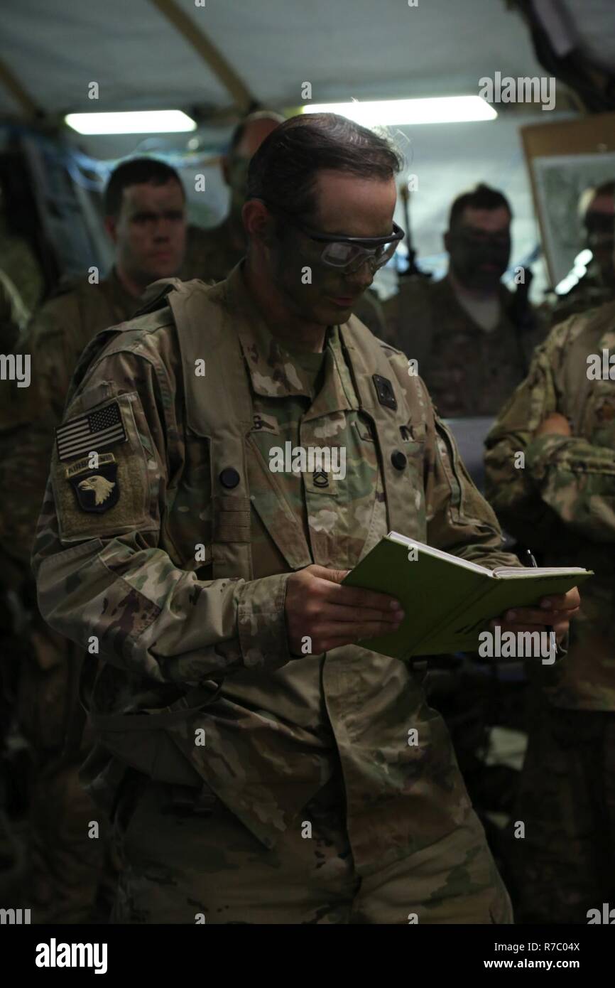 U.S. Army Sgt. 1st Class Joseph Spiers of the Regimental Headquarters ...