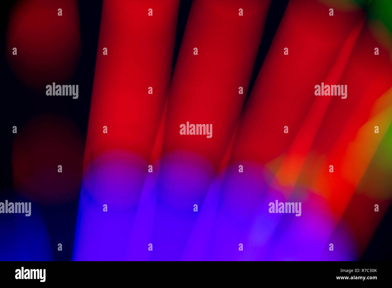 Abstract multi color of glow fluorescent on black background Stock ...