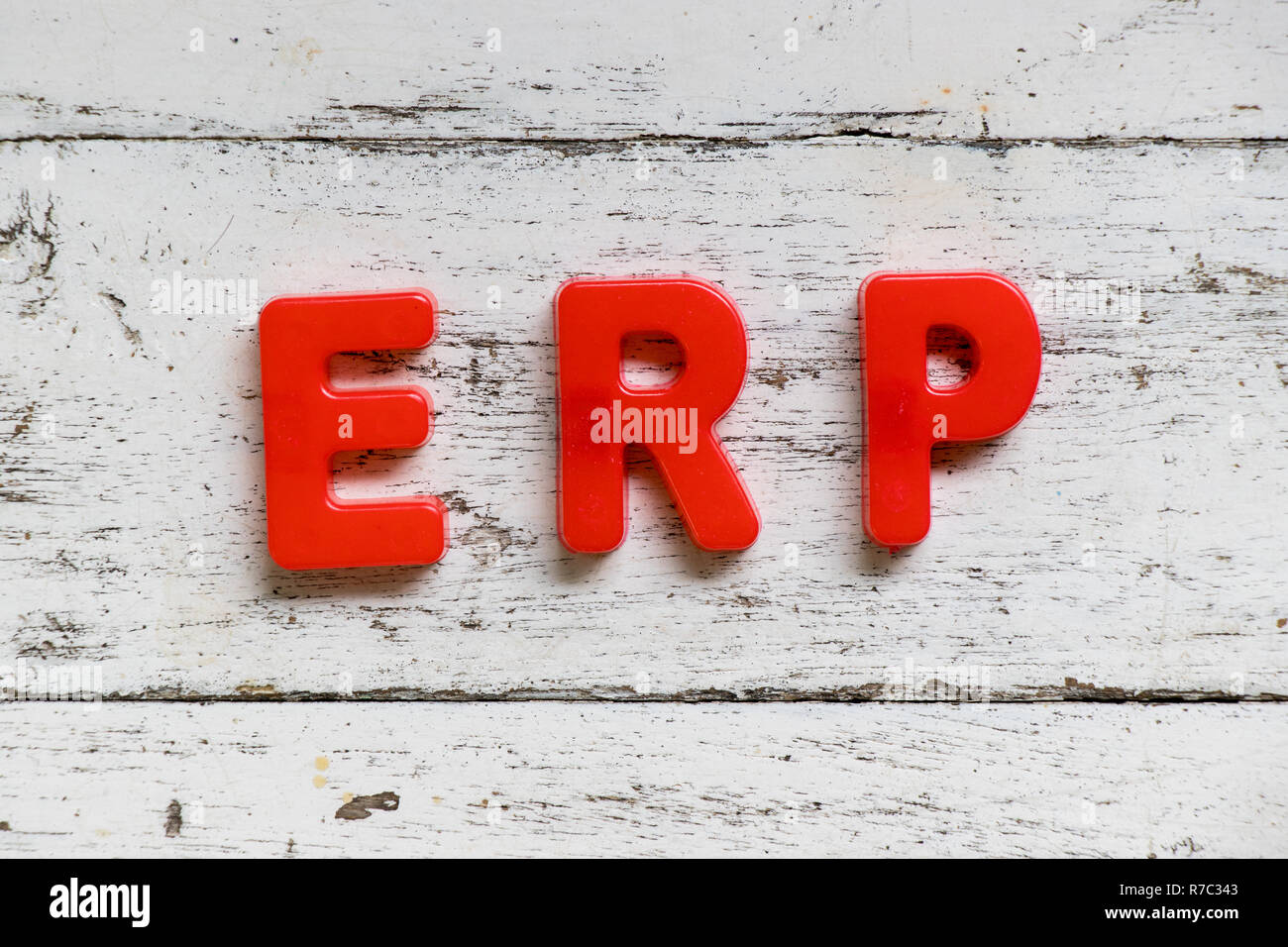 Color alphabet in word ERP (Abbbreviation of Enterprise Resource ...