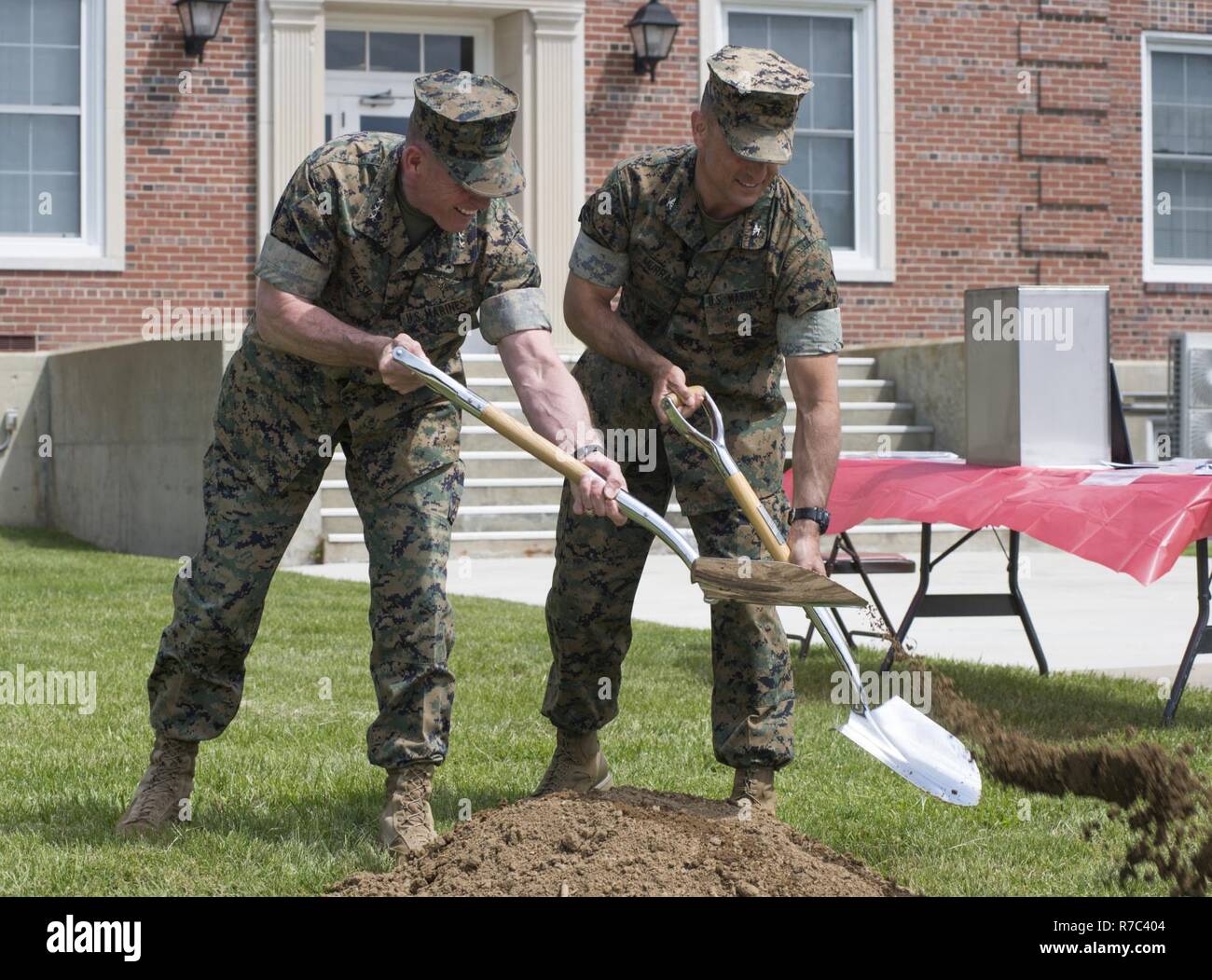 U.S. Marine Corps Lt. Gen. Robert S. Walsh, left, deputy commandant for ...