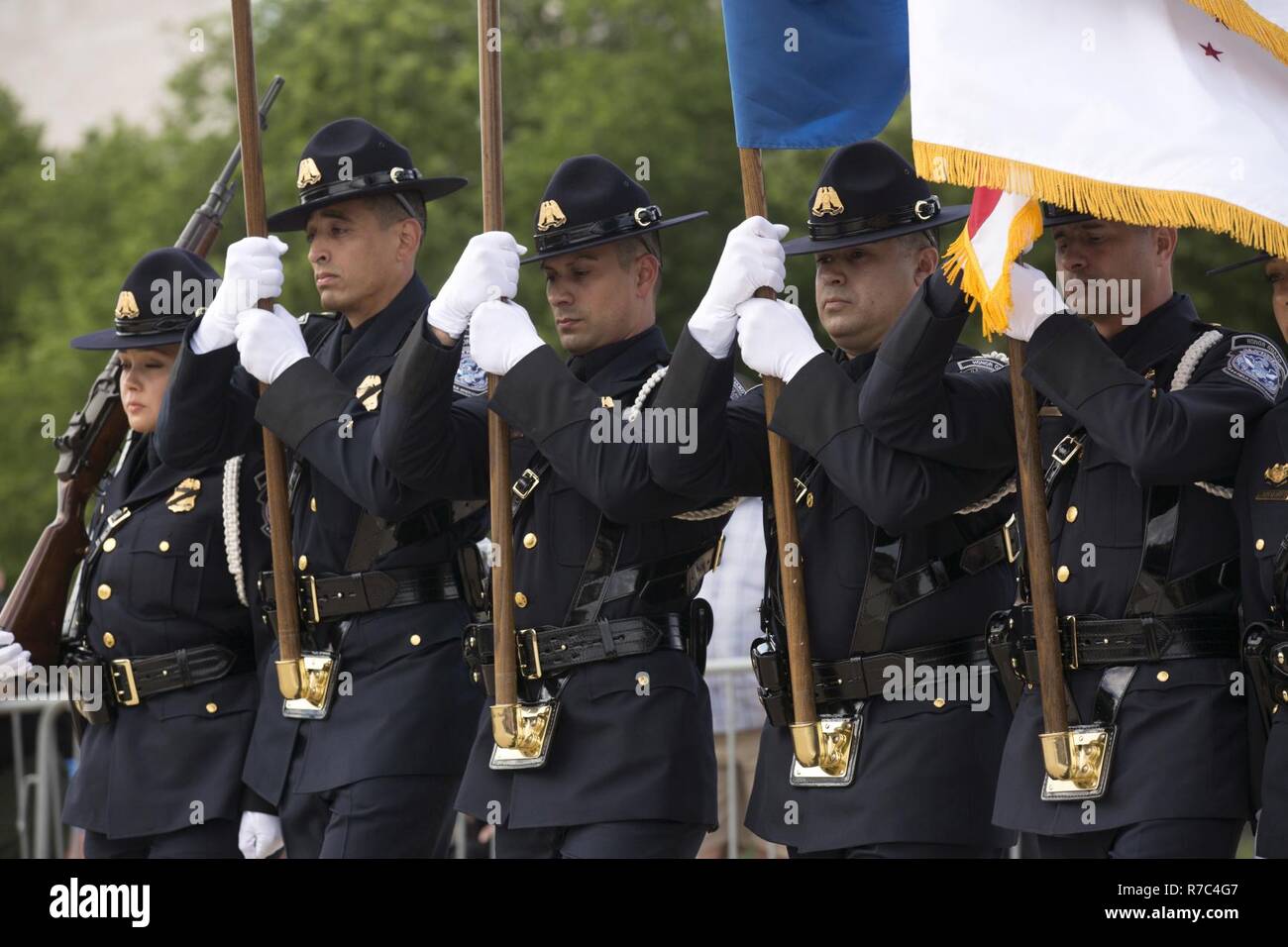 Steve young honor guard pipes and drums competition hi-res stock ...