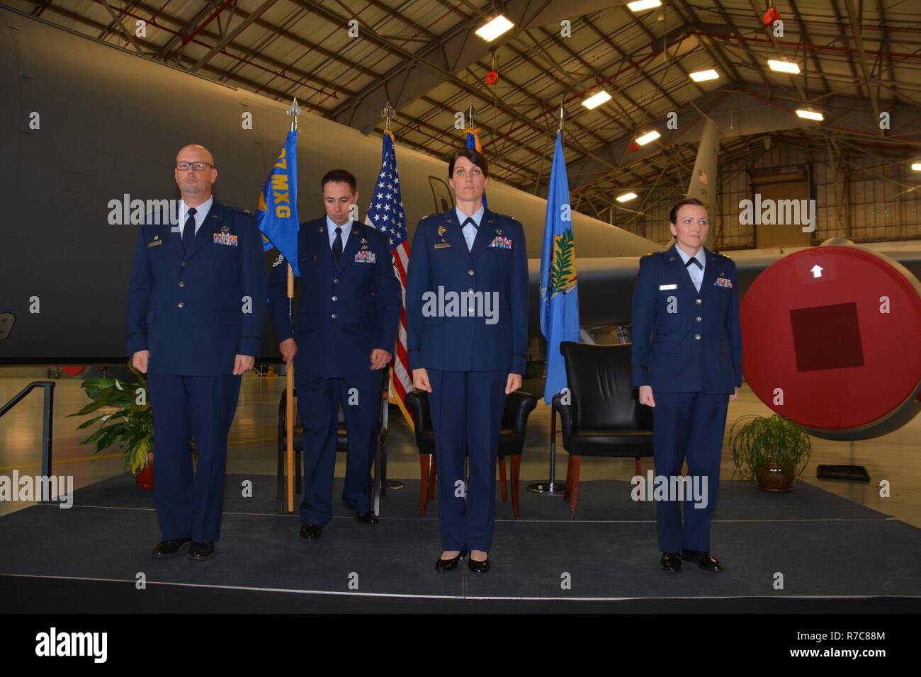 Col. Travis Caughlin, 507th Maintenance Group commander, 1st. Sgt. Jay ...