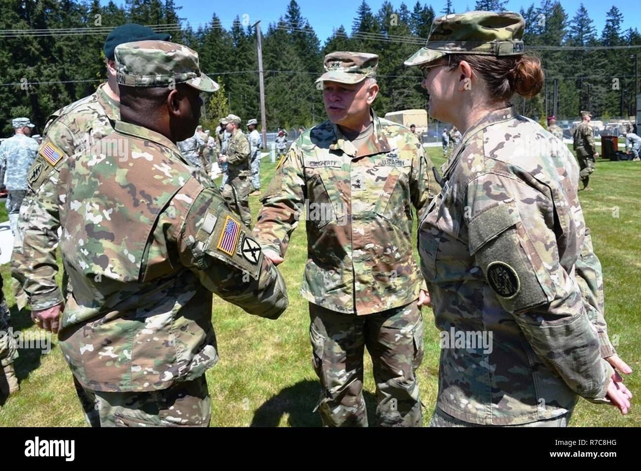 110th io battalion attends 56th tiog change of command hi-res stock ...