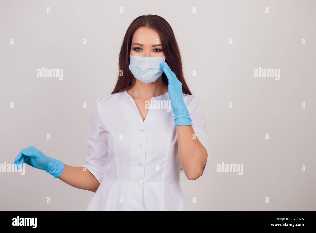 Beautiful female medicine doctor with smile face. Medical care, illness ...