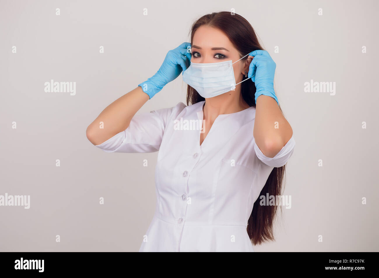 Beautiful female medicine doctor with smile face. Medical care, illness ...