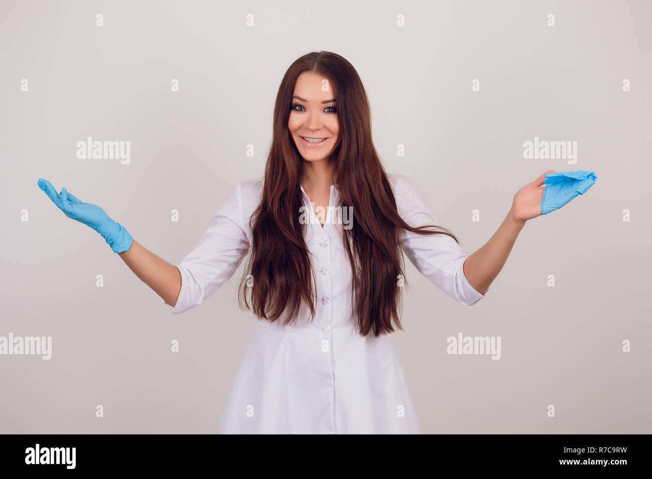 Beautiful female medicine doctor with smile face. Medical care, illness ...