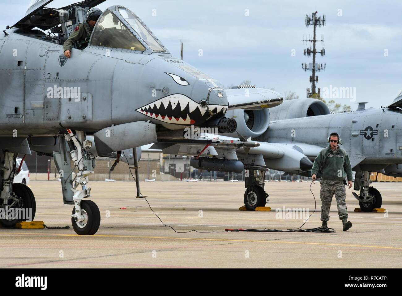 An A-10 Thunderbolt II pilot and crew chief, both assigned to Moody Air ...