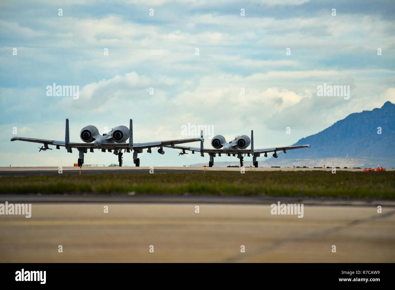 A-10 Thunderbolt II aircraft from Moody Air Force Base, Georgia, taxi ...