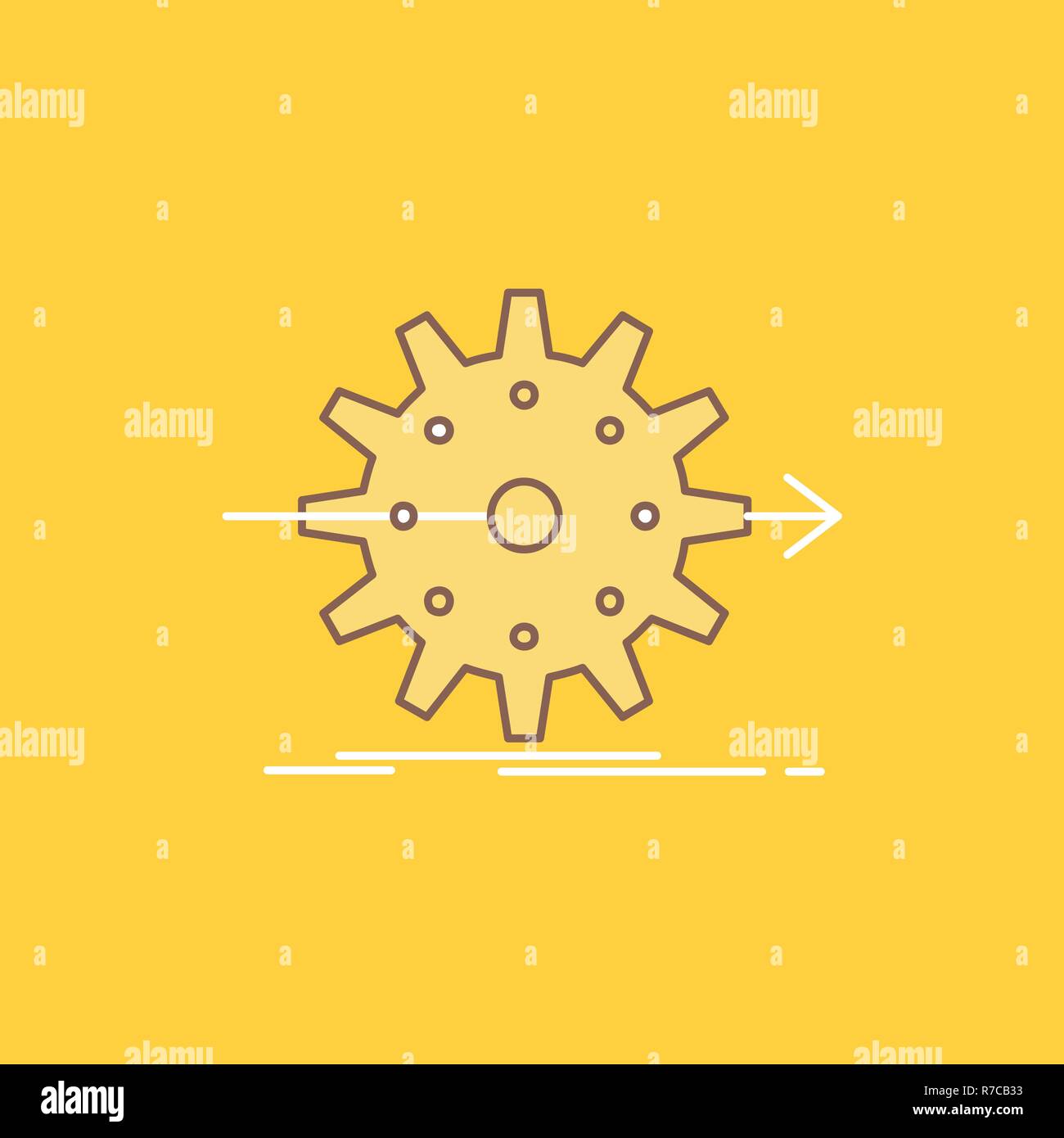performance, progress, work, setting, gear Flat Line Filled Icon ...