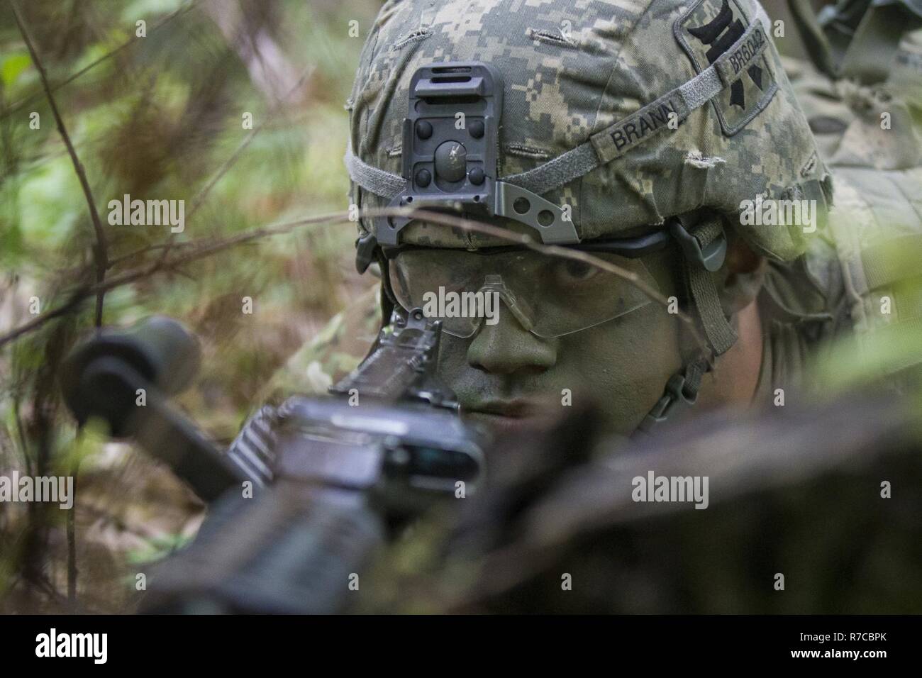 A U.S. Army Soldier, assigned to Multinational Battle Group-East’s ...