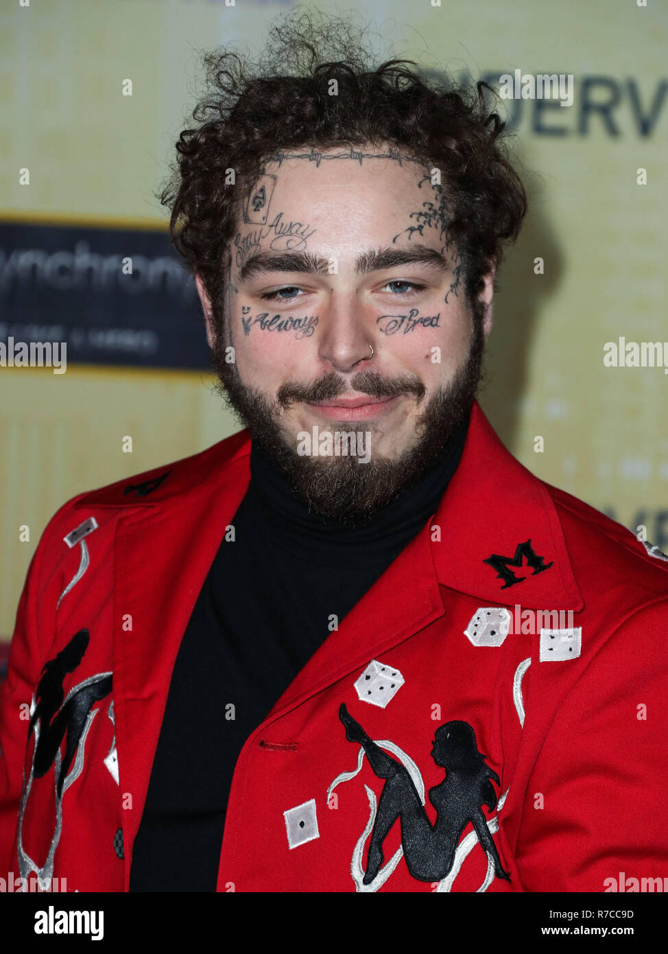 WESTWOOD, LOS ANGELES, CA, USA - DECEMBER 01: Rapper Post Malone aka ...