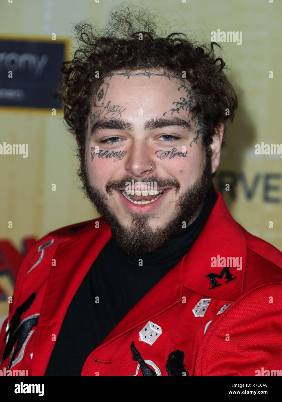 WESTWOOD, LOS ANGELES, CA, USA - DECEMBER 01: Rapper Post Malone aka ...