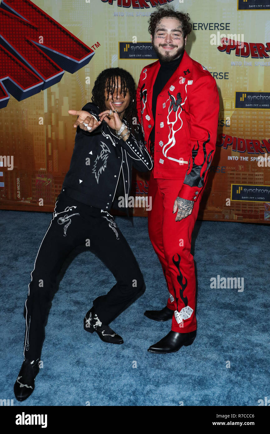 WESTWOOD, LOS ANGELES, CA, USA - DECEMBER 01: Rappers Swae Lee and Post ...