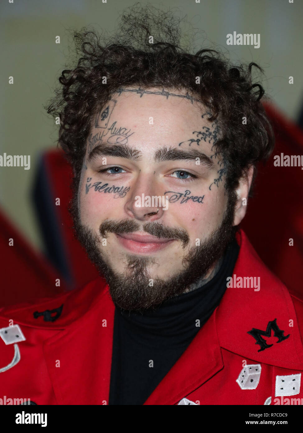WESTWOOD, LOS ANGELES, CA, USA - DECEMBER 01: Rapper Post Malone aka ...