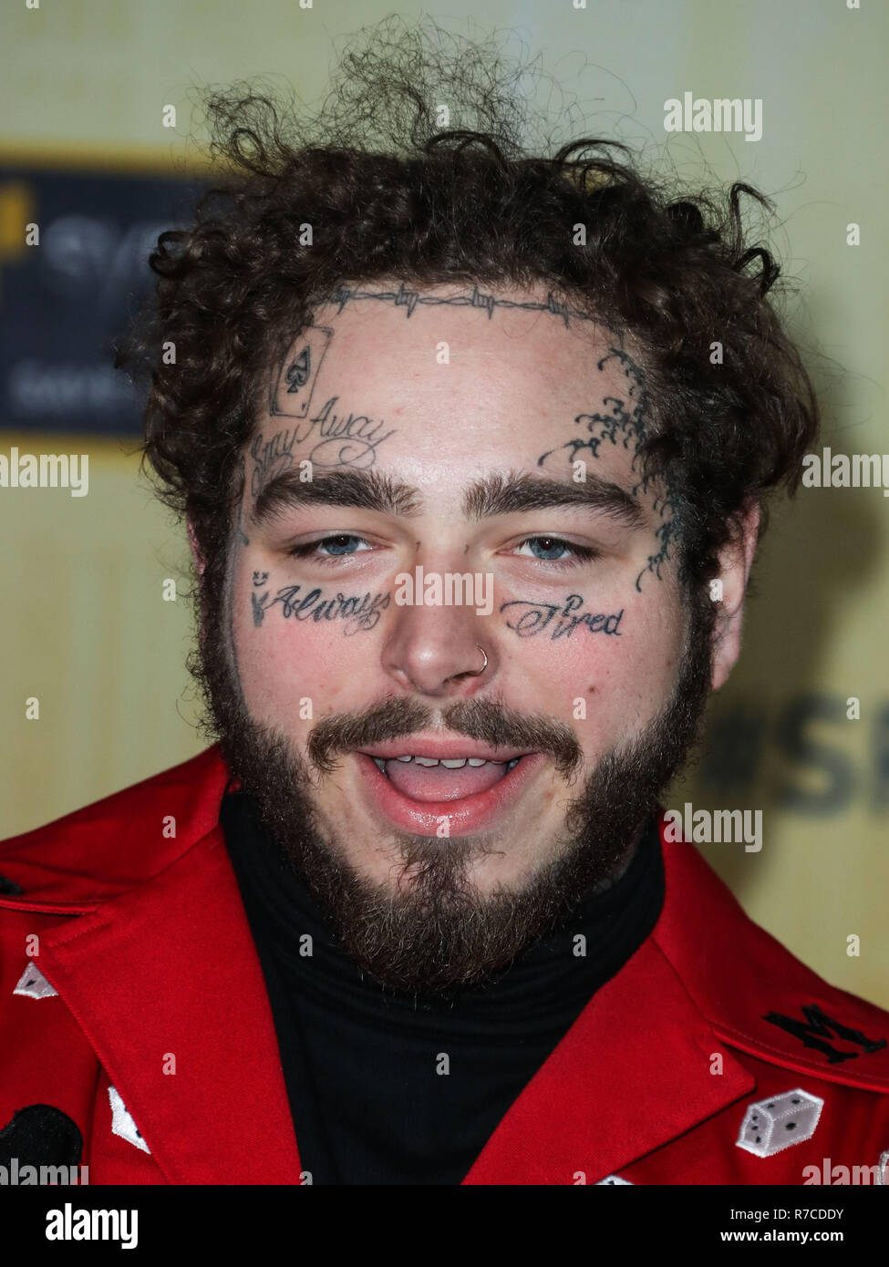 WESTWOOD, LOS ANGELES, CA, USA - DECEMBER 01: Rapper Post Malone aka ...
