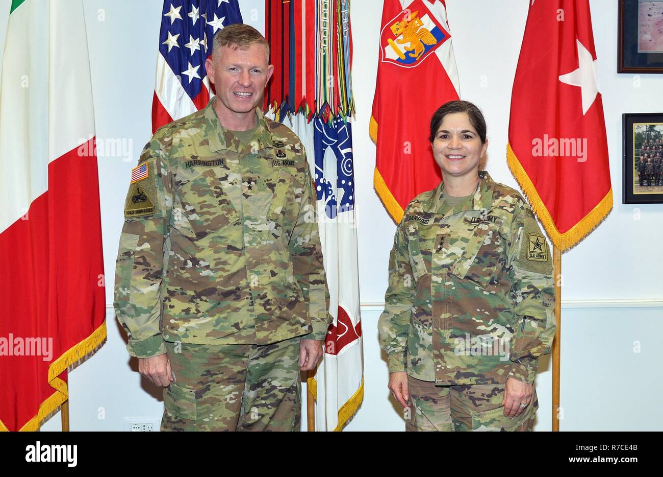 From left , Maj. Gen. Joseph P. Harrington, U.S. Army Africa Commanding ...