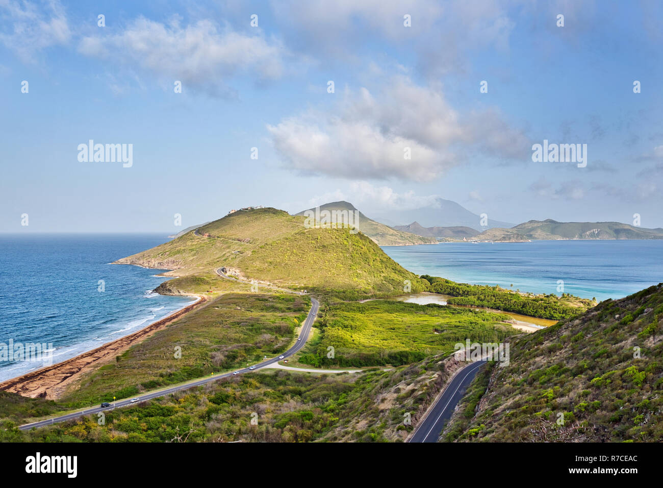 Timothy Hill Lookout overlooking Atlantic Ocean on the right and ...