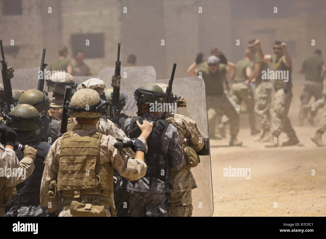 U.S. Marines with Military Police Company Alpha, 4th Law Enforcement ...