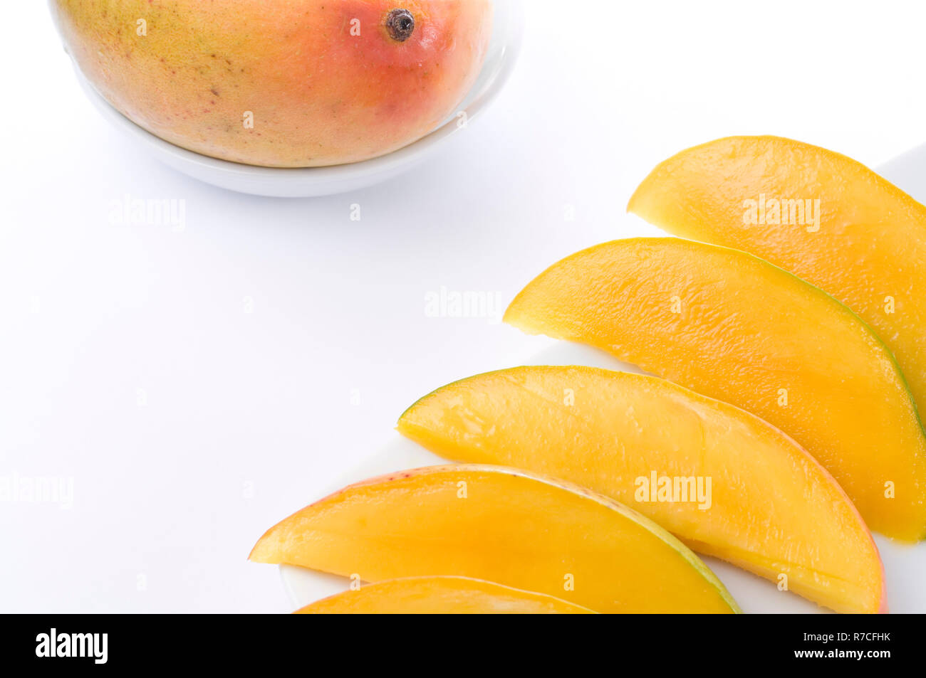 Sliced mango on plate hi-res stock photography and images - Alamy