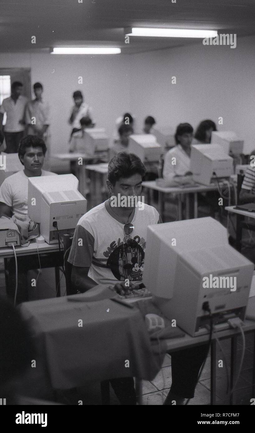 men working on computers Stock Photo - Alamy
