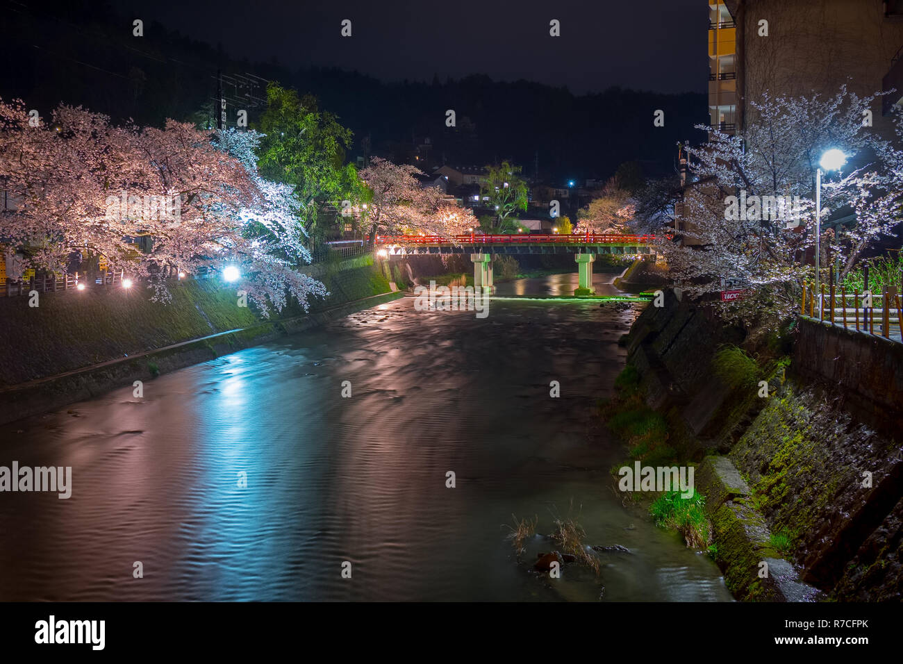 Landscape of Nakabashi bridge, the most recognizable landmark of ...