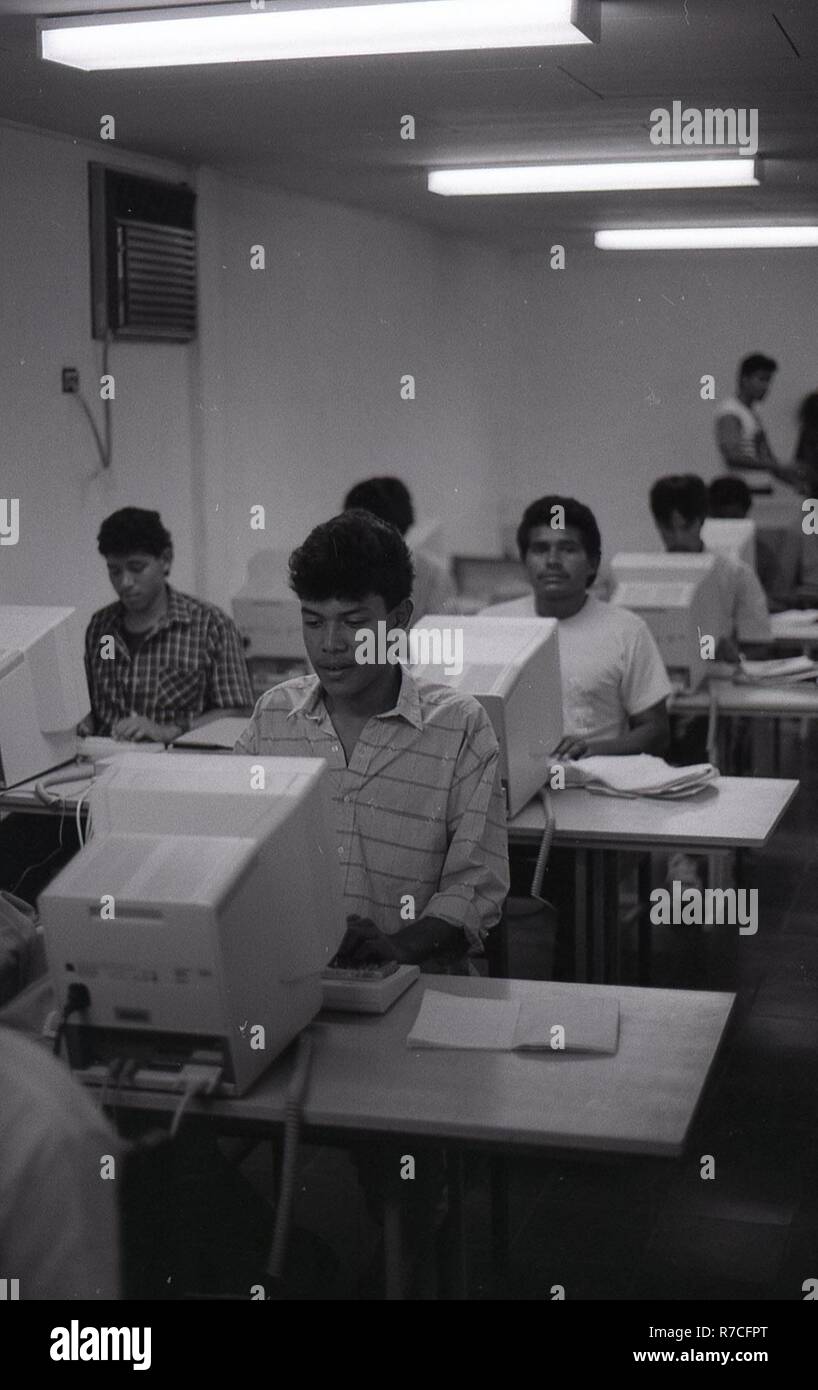 men working on computers Stock Photo - Alamy