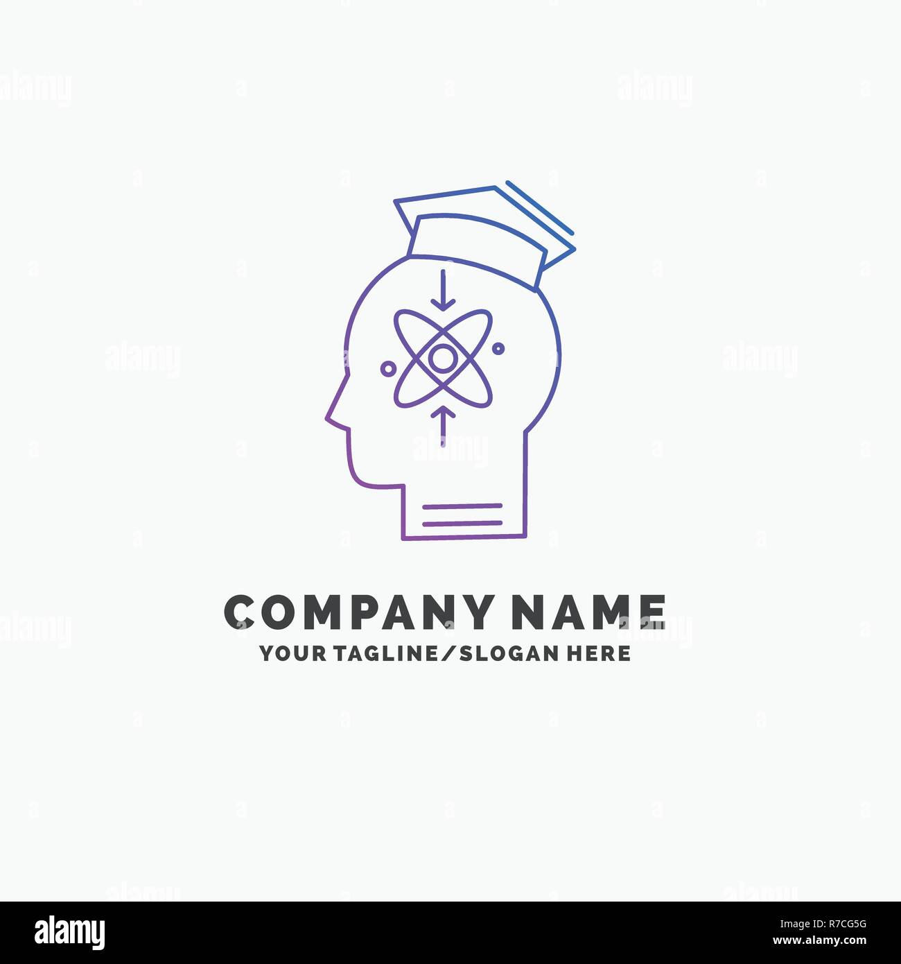 capability, head, human, knowledge, skill Purple Business Logo Template ...