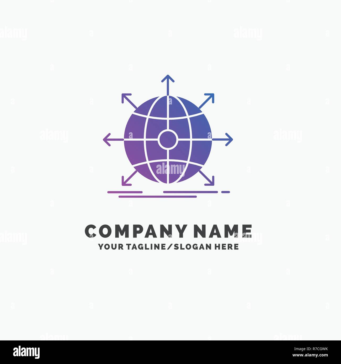 business, global, international, network, web Purple Business Logo ...