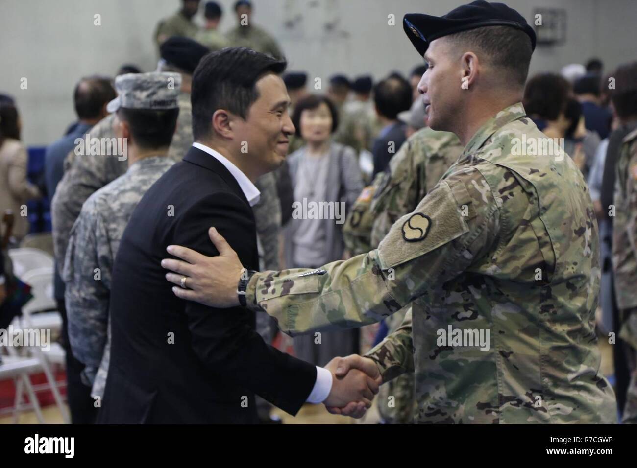 A member of the Daegu community bids farewell and good luck to Command ...