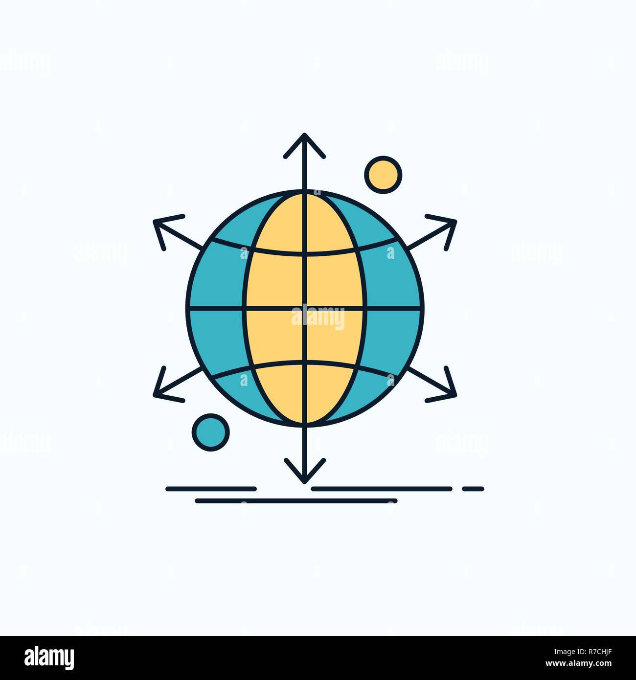 Blue sign globalization symbol icon Stock Vector Images - Alamy