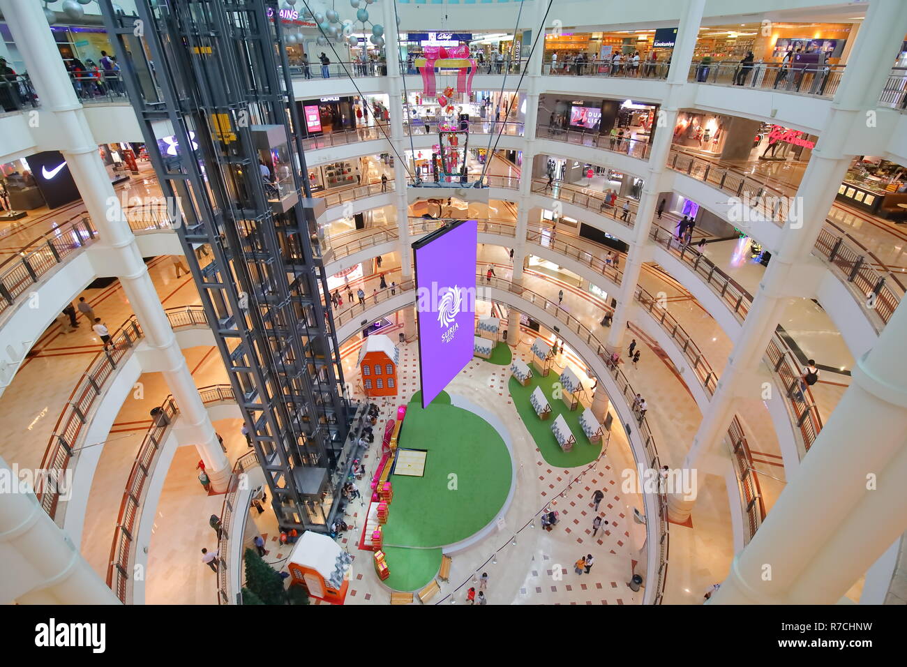 People visit Suria KLCC Shopping mall in Kuala Lumpur Malaysia Stock ...