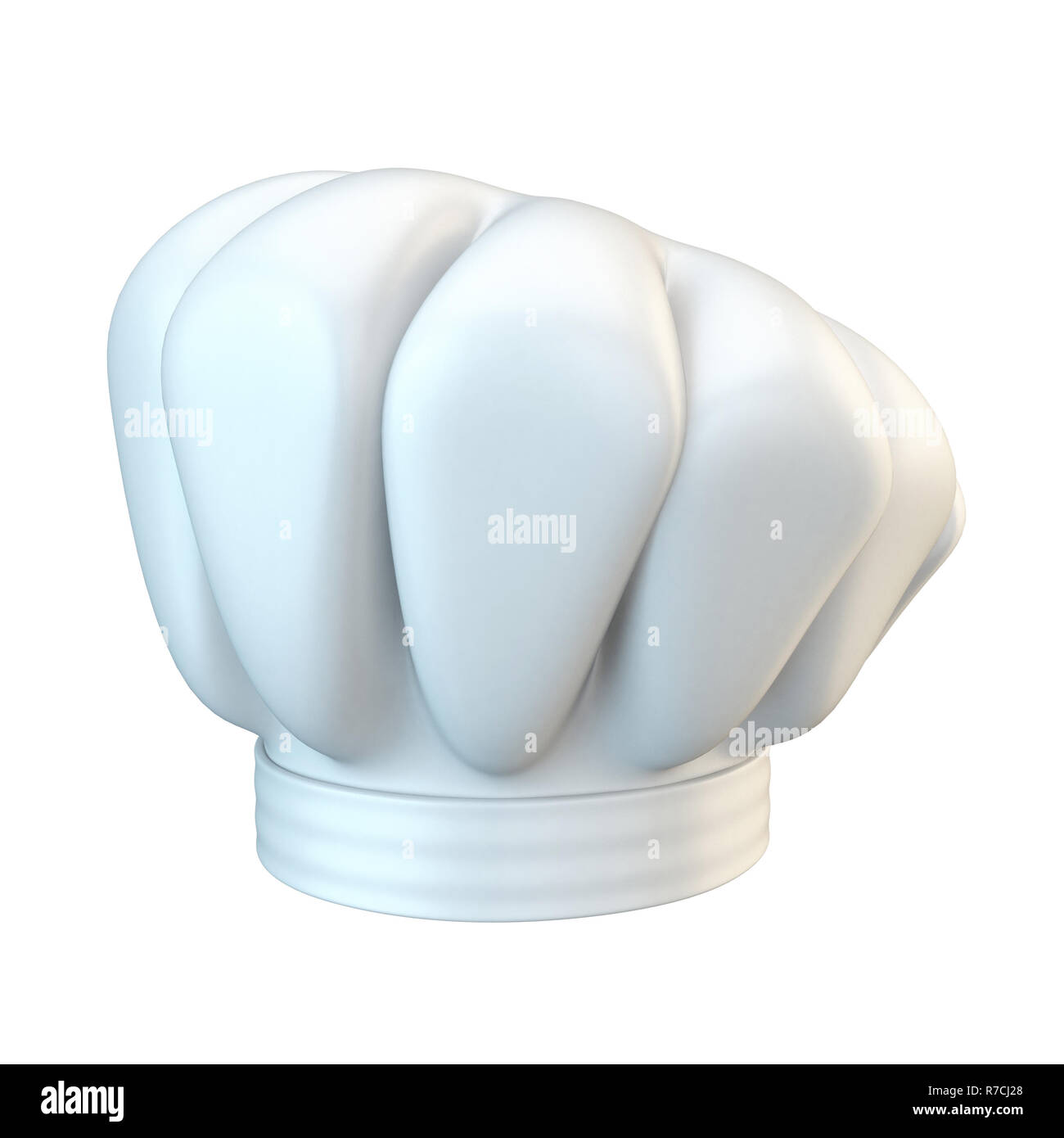 White chef hat 3D rendering illustration isolated on white background ...