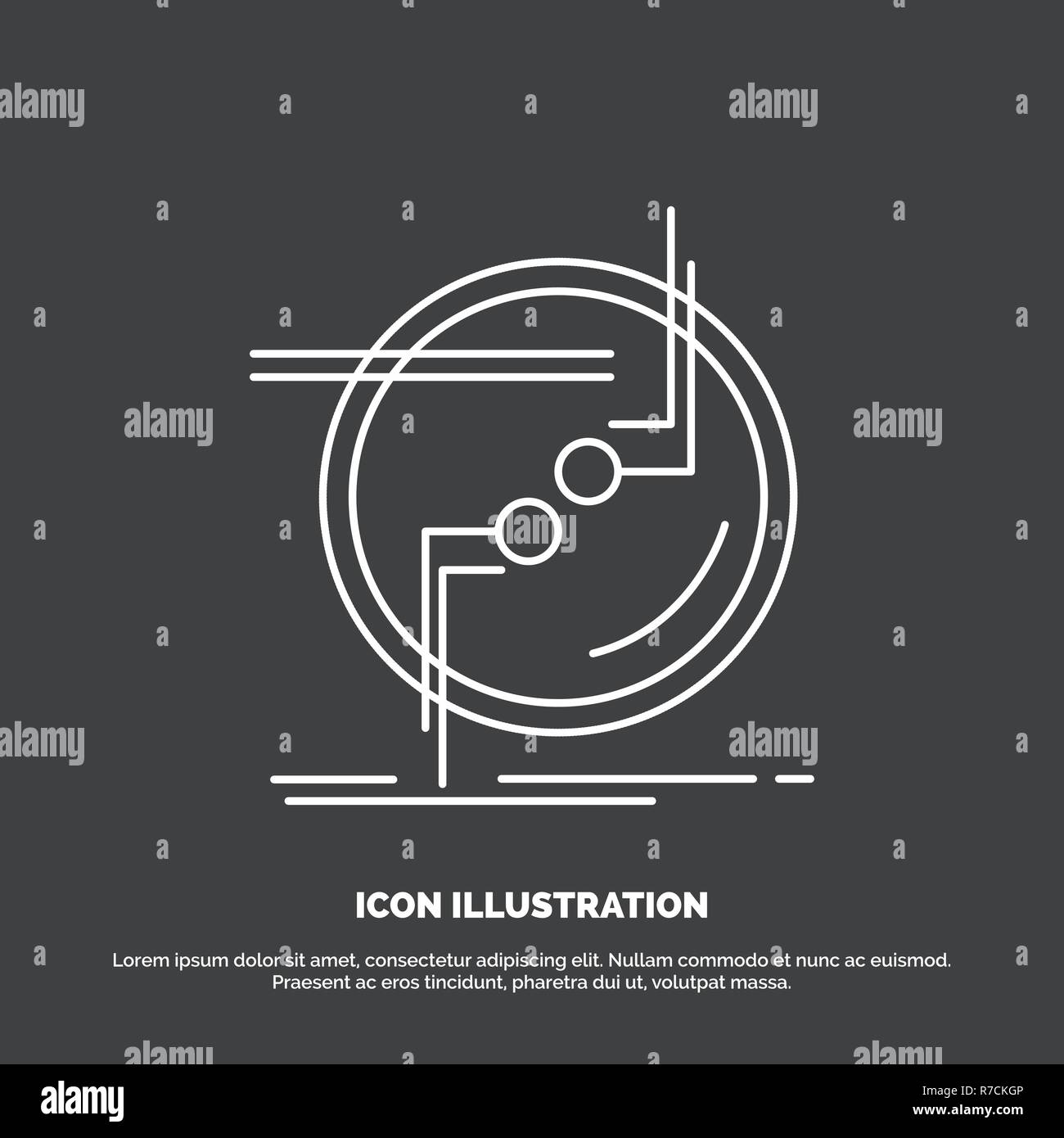 Chain Connect Connection Link Wire Icon Line Vector Symbol For Ui