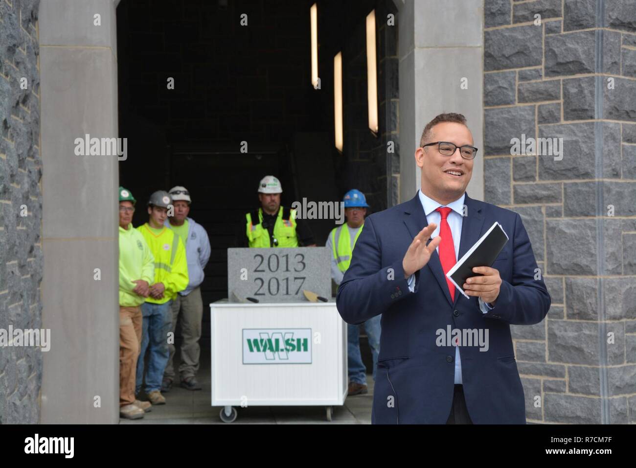 Douglas Melville speaking at the Davis Barrack's Dedication Ceremony ...