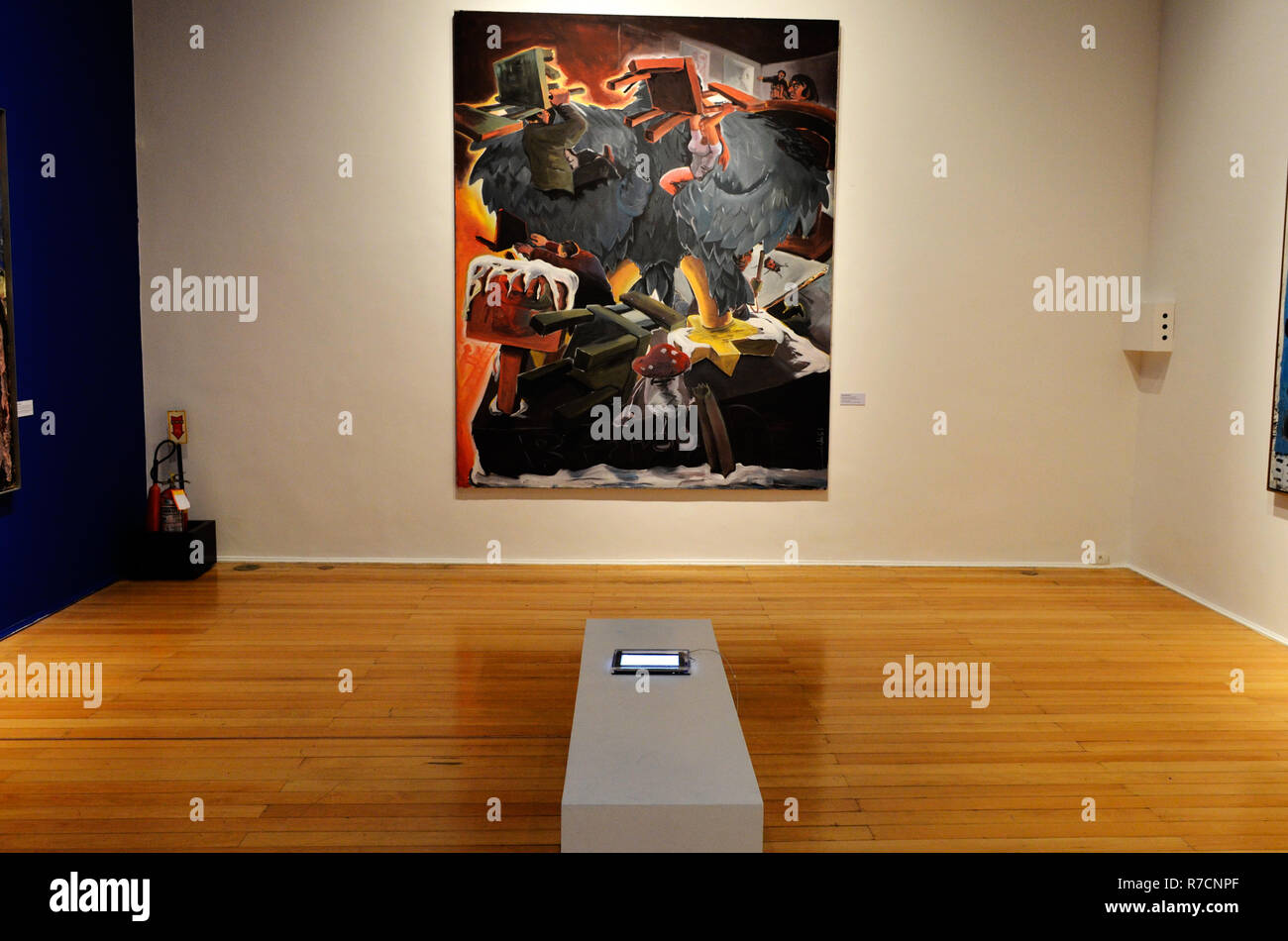 `Chairs`, a painting by the German surrealist painter, Jorg Immendorff ...