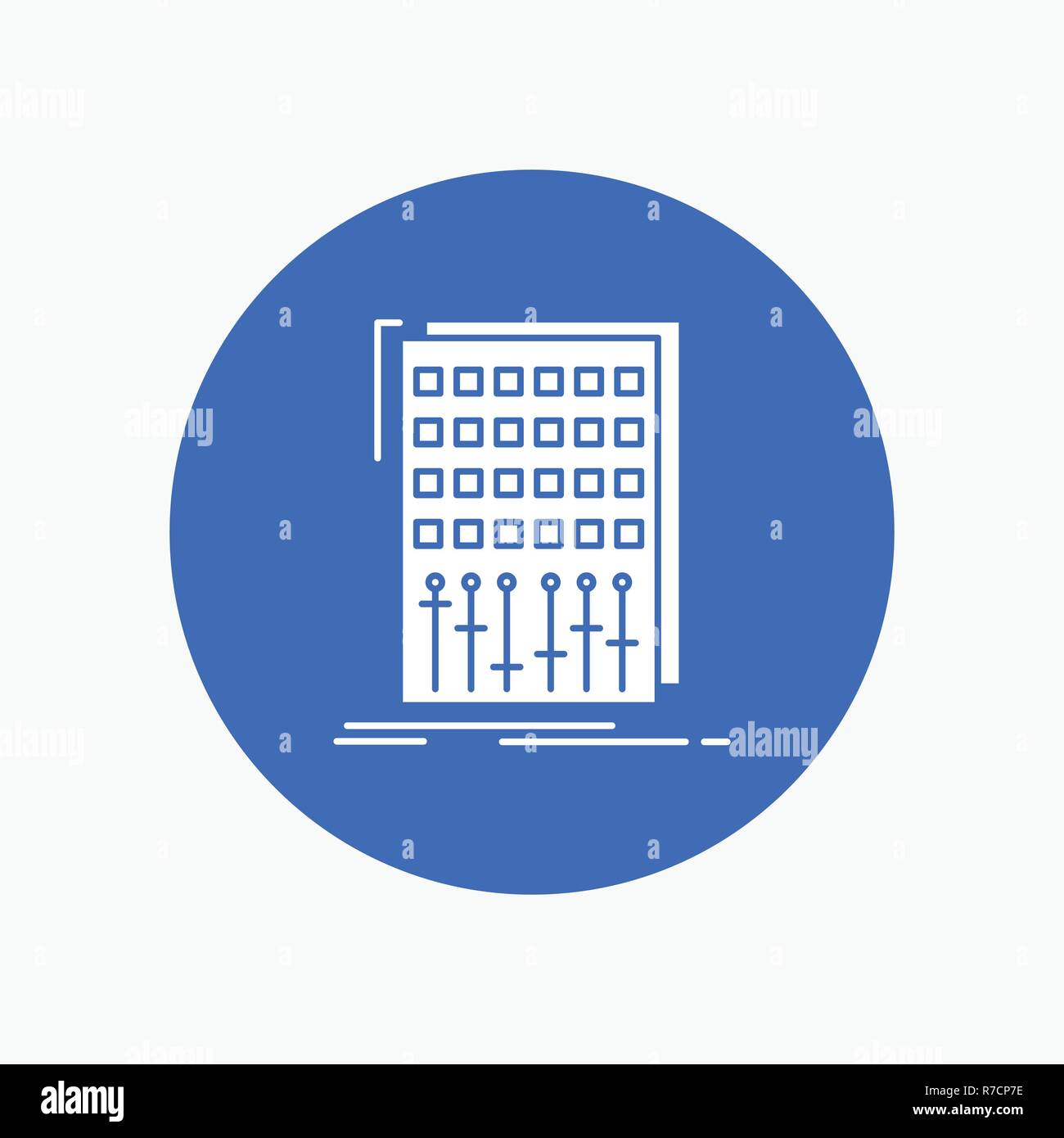 Producer mixing music in studio Stock Vector Images - Alamy