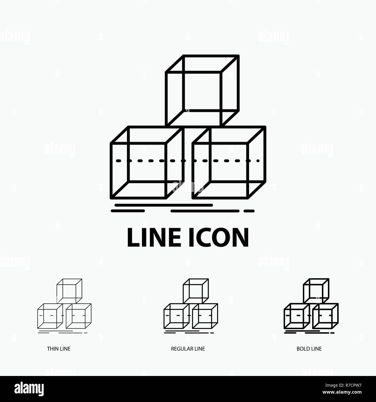 Cubes stacked building concept 3d Stock Vector Images - Alamy
