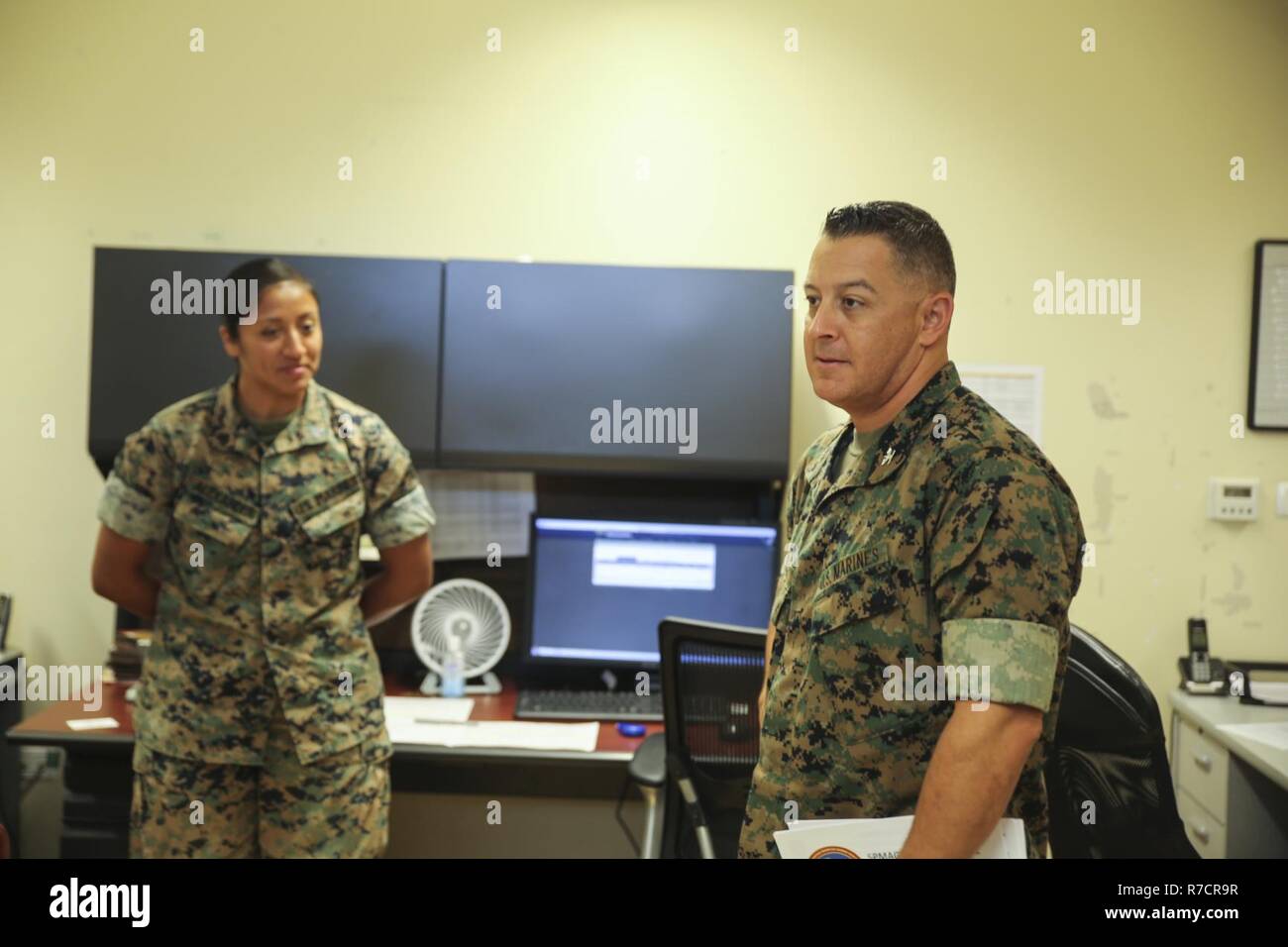 Col. Adam Chalkley, commanding officer for Combat Logistics Regiment 2 ...