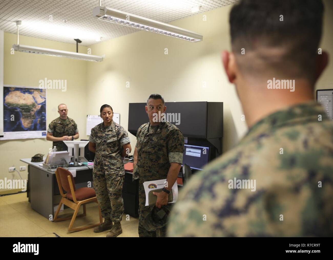 Col. Adam Chalkley, commanding officer for Combat Logistics Regiment 2 ...