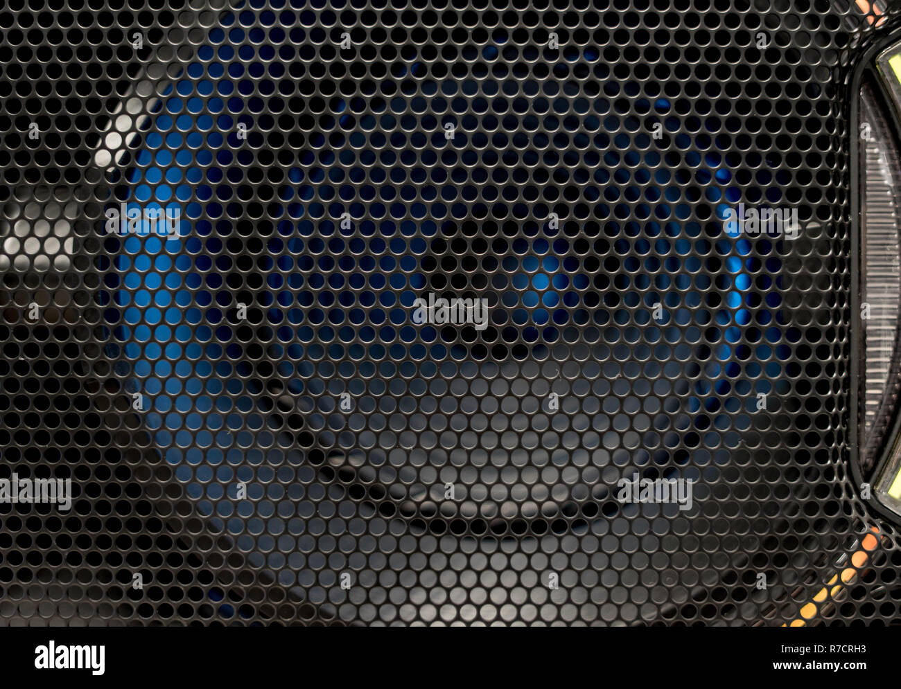 Loudspeaker grid texture in dark colors with round texture Stock Photo ...