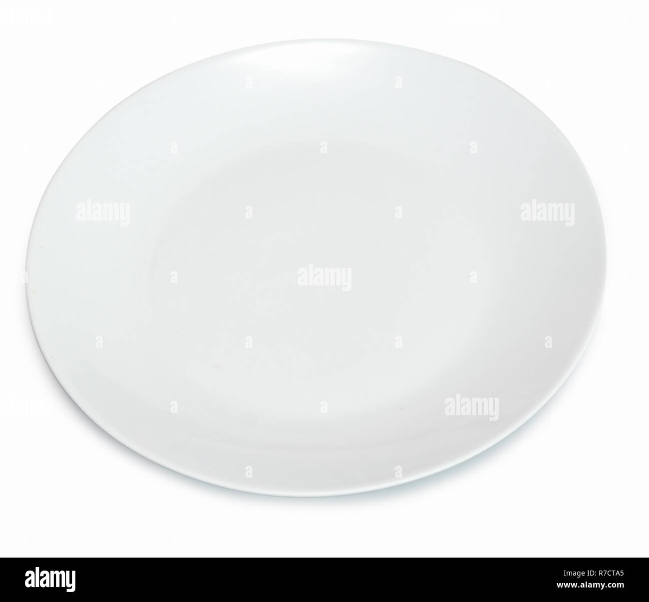 White plate isolated on white background Stock Photo - Alamy