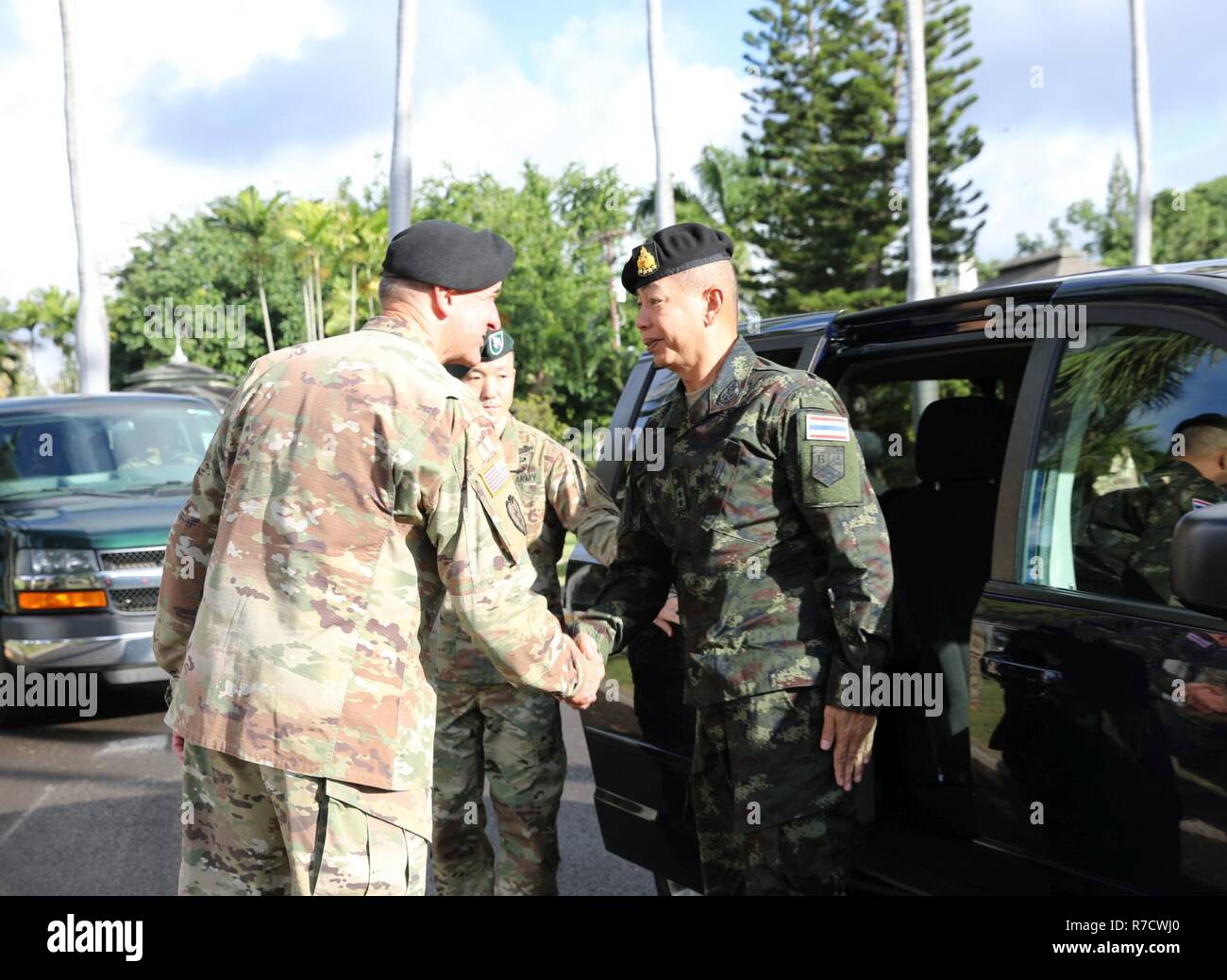 General Robert B. Brown (left), commanding general of U.S. Army Pacific ...